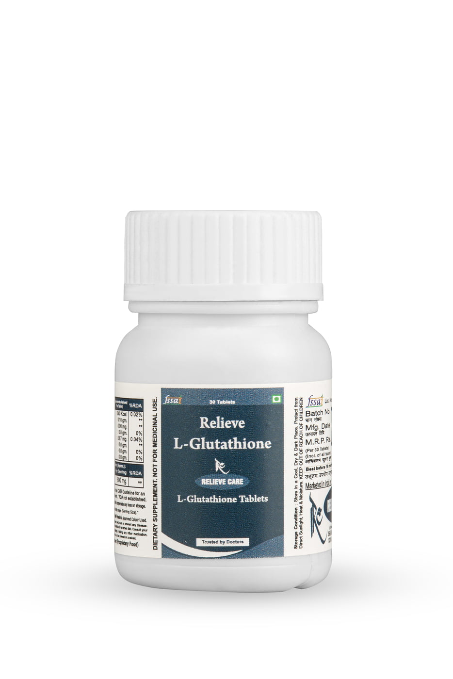 Relieve Care L-Glutathione Tablets | Elevate Your Radiance